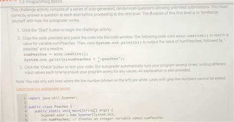 Solved 12 Programming Basicsthis Challenge Activity