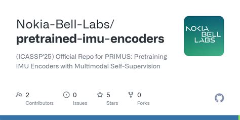 Github Nokia Bell Labspretrained Imu Encoders Icassp25 Official