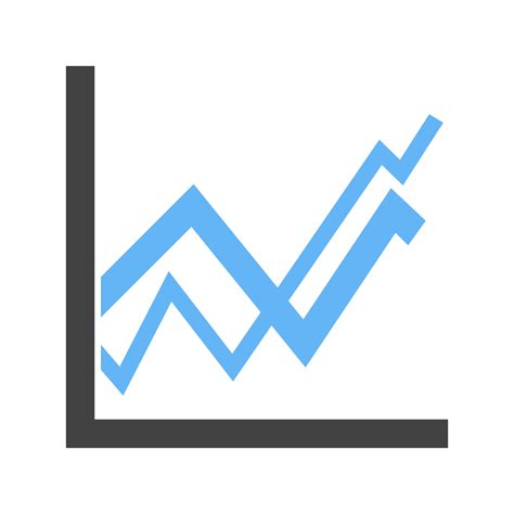 Upward Trend In Graph Glyph Blue And Black Icon 10898805 Vector Art At Vecteezy