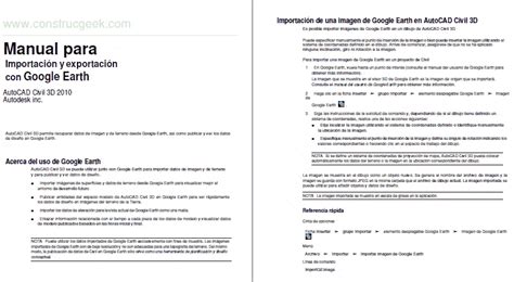 Manual Of Import And Export With Google Earth PDF Document Designs CAD