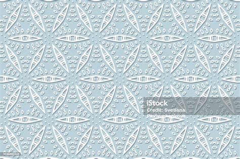 기하학적 볼륨 볼록 스닉 화이트 3d 패턴 동양 인도네시아 스타일의 추상적 인 파란색 배경을 엠보싱 레이스 감촉 연석에 대한 스톡 벡터 아트 및 기타 이미지 Istock
