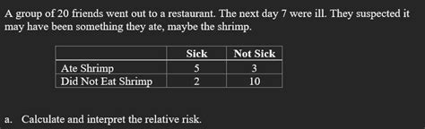 Solved How Would You Calculate And Interpret The Relative