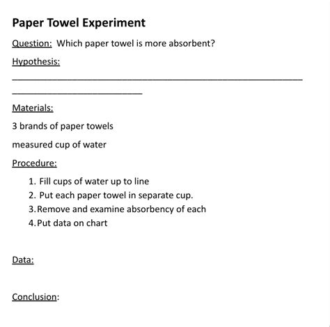 paper towel science experiment made by teachers