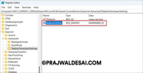 Enable Disable End Task In Taskbar On Windows 11