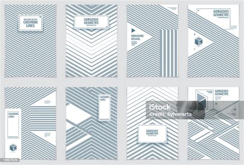 현대 최소한의 템플릿 브로셔 전단지 포스터입니다 기하학적 패턴 벡터 배경 세트를 추상화합니다 스트라이프 라인 기하학적 그림을 질감 A4 인쇄 형식입니다 0명에 대한 스톡