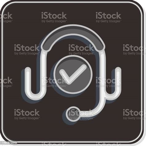 아이콘 고객 서비스 비접촉식 기호와 관련이 있습니다 광택 스타일 심플한 디자인 편집 가능 간단한 그림 0명에 대한 스톡 벡터 아트 및 기타 이미지 Istock