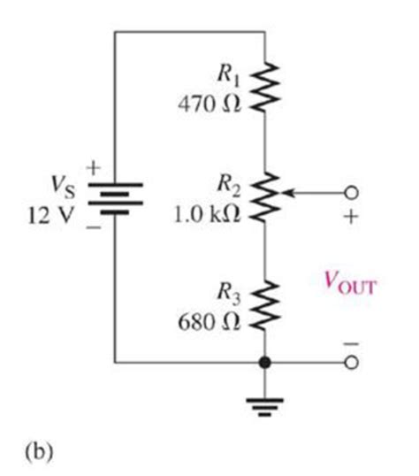 Determine The Minimum And Maximum Voltage From The Voltage Divider In