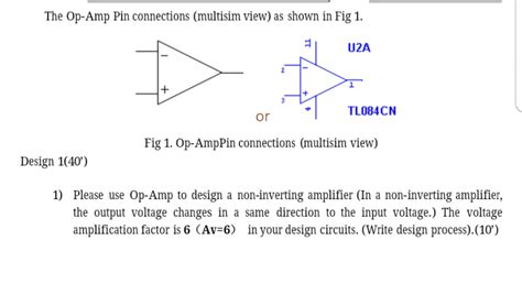 The Op Amp Pin Connections Multisim View As Shown In Fig 1 Or Fig 1 Op Amppin Connections