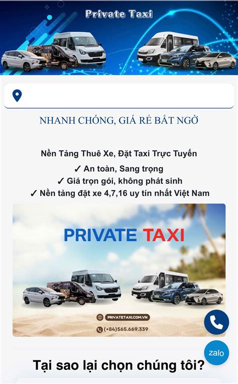 Hướng Dẫn đặt Xe Trực Tuyến Cùng Private Taxi Nhanh Chóng Tiện Lợi