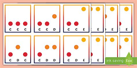 👉 Ks2 Dot Notation Music Phrase Cards C D And E