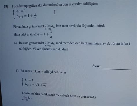rekursiv talföljd matematik matte 5 talföljder och bevisteknik