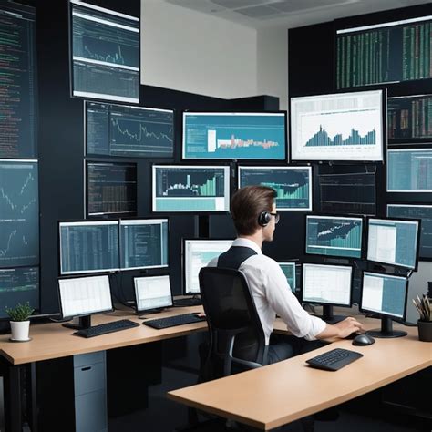 Inancial Analyst Working On Computer Premium Ai Generated Image Inancial Analyst Working On Computer Premium Ai Generated Image