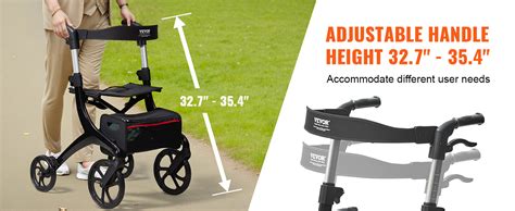 Mophorn Folding Rollator Walker For Seniors And Adults Lightweight Aluminum Rolling Walker With