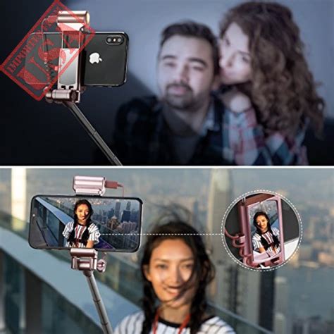 Mpow Bluetooth Selfie Stick With Degree Led Fill Light And Rear Mirror Adjustable Head A