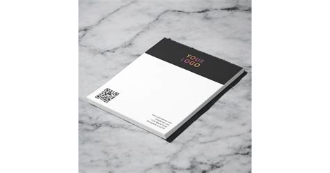 Logo Qr Code Simple Black Notepad Zazzle
