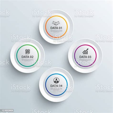 인포 그래픽 일주 4 데이터 템플릿 사용 하 여 종이 벡터 일러스트 레이 션 추상적인 배경입니다 워크플로 레이아웃 사업 단계