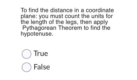 Solved To Find The Distance In A Coordinate Plane You Must Count The Units For The Length Of
