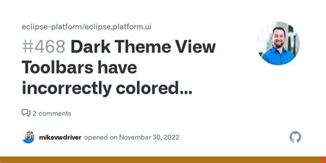 Dark Theme View Toolbars Have Incorrectly Colored Items · Issue 468