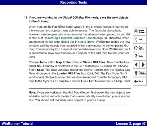 Winrunner Tutorial Working In The Global Gui Map File Mode