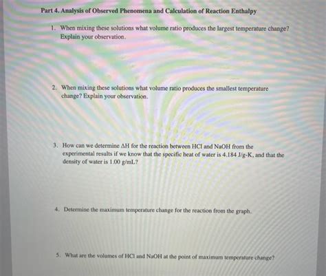 Solved Part Data Collection Write The Neutralization Chegg