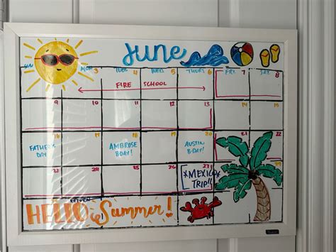 Editable June 2025 Calendar Printable Calendar Summer Calendar W Beach