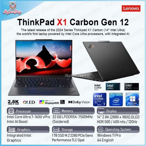 Jual Lenovo Thinkpad X Carbon Gen Ultra U Vpro Gb Tb Oled Di Seller Mycomshop