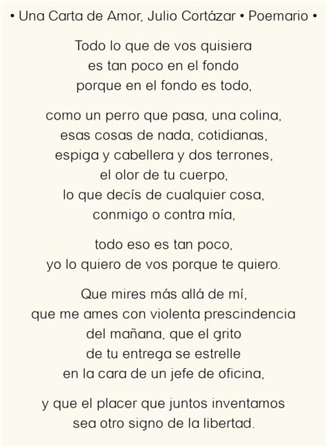 Poema Carta De Amor Revoeduca