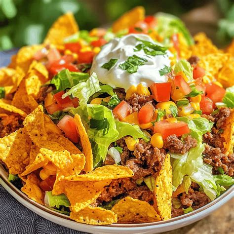 Easy Doritos Taco Salad Recipe The Homemade Bite