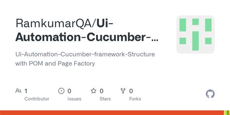 Github Ramkumarqaui Automation Cucumber Framework Structure Ui