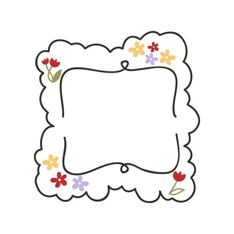 Hand Drawn Set Of Simple Frame And Border With Different Shapes Heart