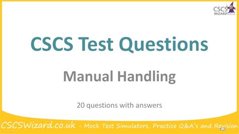 Manual Handling Questions Test Greatgoto