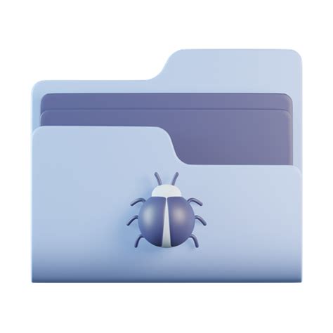 Folder Bug Document Virus Malware File Archive 3d Illustration