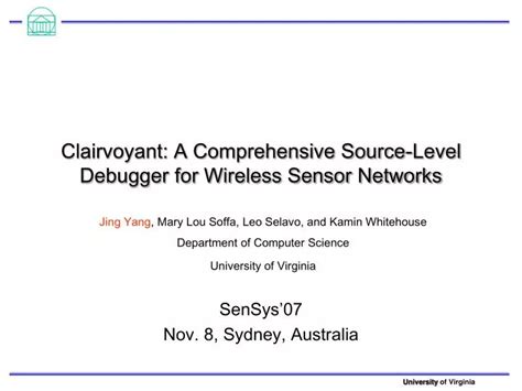 Ppt Clairvoyant A Comprehensive Source Level Debugger For Wireless