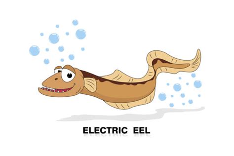 Cute Electric Eel Animal Cartoon Graphic By Curutdesign · Creative Fabrica