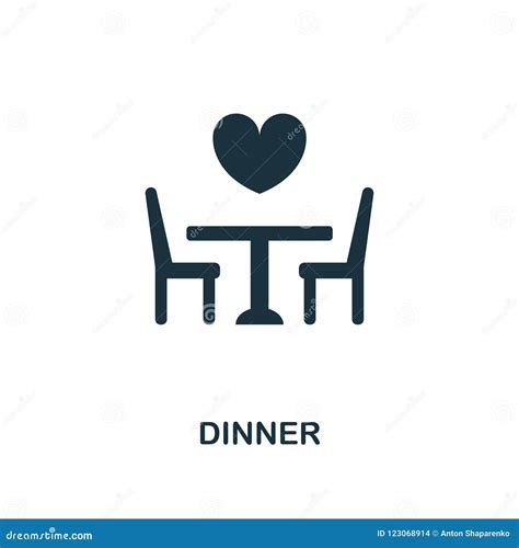 Dinner Creative Icon Simple Element Illustration Dinner Concept Symbol Design From Honeymoon