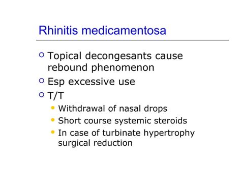 Vasomotor Rhinitis And Nares Ppt
