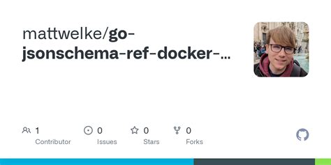 GitHub Mattwelke Go Jsonschema Ref Docker Example