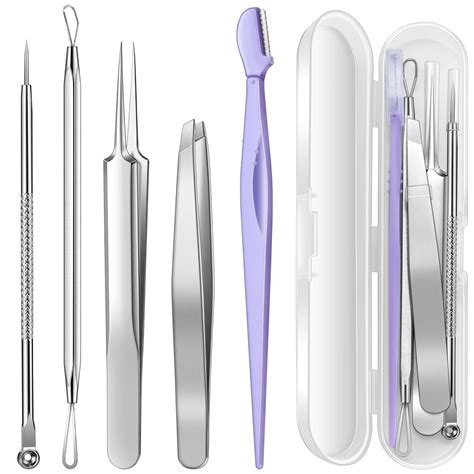 Tsmaddts Pimple Popper Tool Kit 6pcs Blackhead Remover