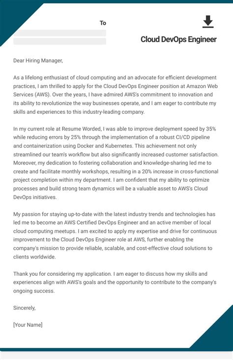 14 Cloud Devops Engineer Cover Letter Examples Plus Recruiter Insights