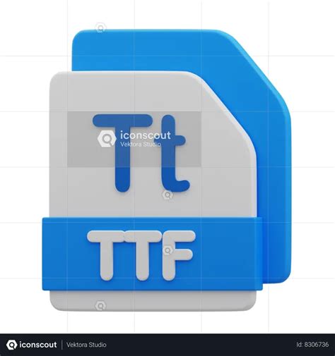 ttf file 3d icon download in png obj or blend format