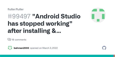 Android Studio Has Stopped Working After Installing Launching Flutter Application In Debug