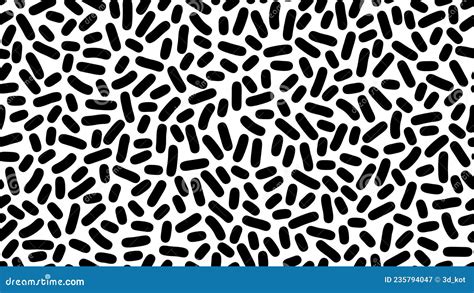 Black And White Seamless Sprinkles Pattern Stock Vector Illustration