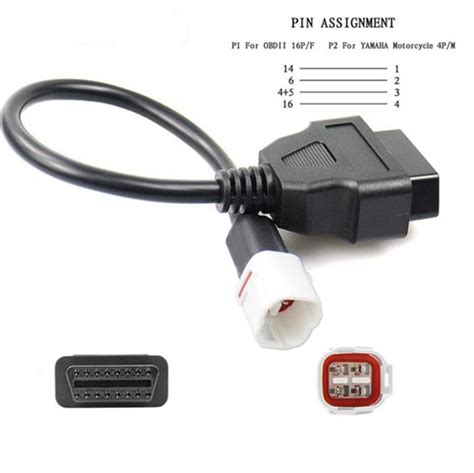 Motorcycle Obd2 Connector For Yamaha Suzuki Kawasaki Honda Delphi Ducati Agile