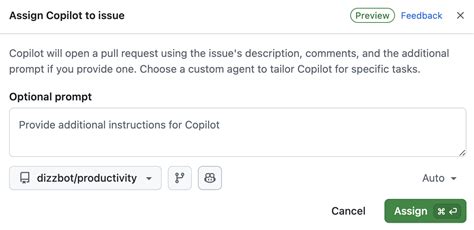 Asking Github Copilot To Create A Pull Request Github Docs