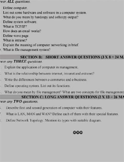 Answer All Questions Define Computer List Out Some Hardware And Softwa