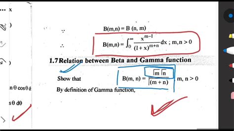 Relation Between Beta And Gamma Function Lec 4 Youtube