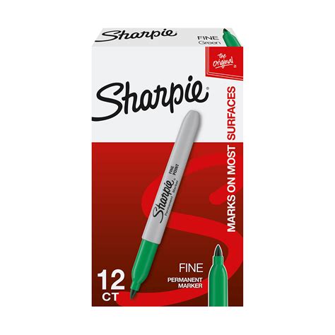 Sharpie Permanent Markers Fine Point Green 12 Count For Wholesale