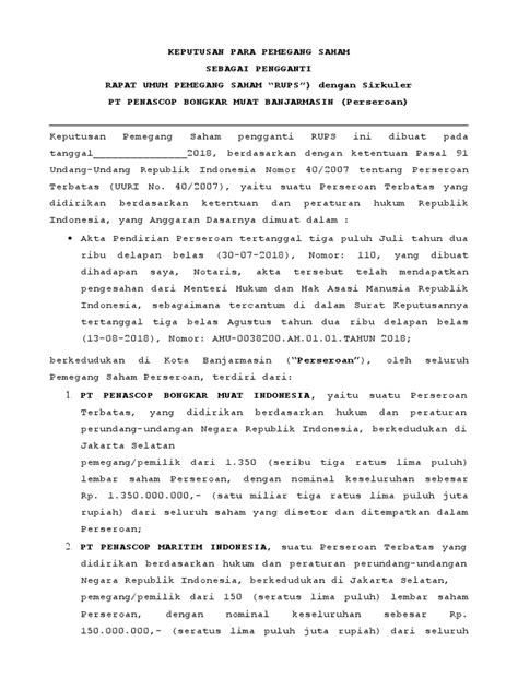 Ok Circuler Pt Penascop Bongkar Muatbanjarmasin Oktober 2018 Pdf