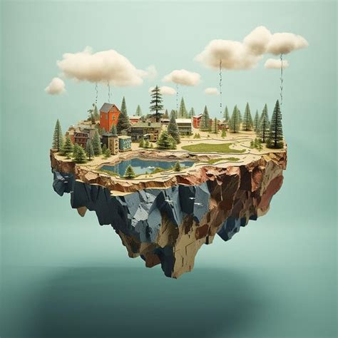 Premium Photo 3d Rendered Photos Of Perfect Imperfect Landscapes