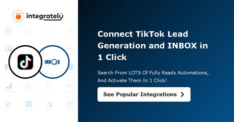 Tiktok Lead Generation Inbox Integration Connect In 1 Click ️